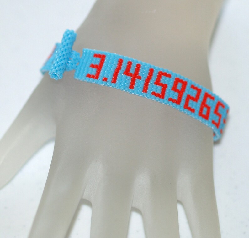 A Piece of Pi / Narrow Beaded Bracelet With Pi Carried to 23 Decimal ...