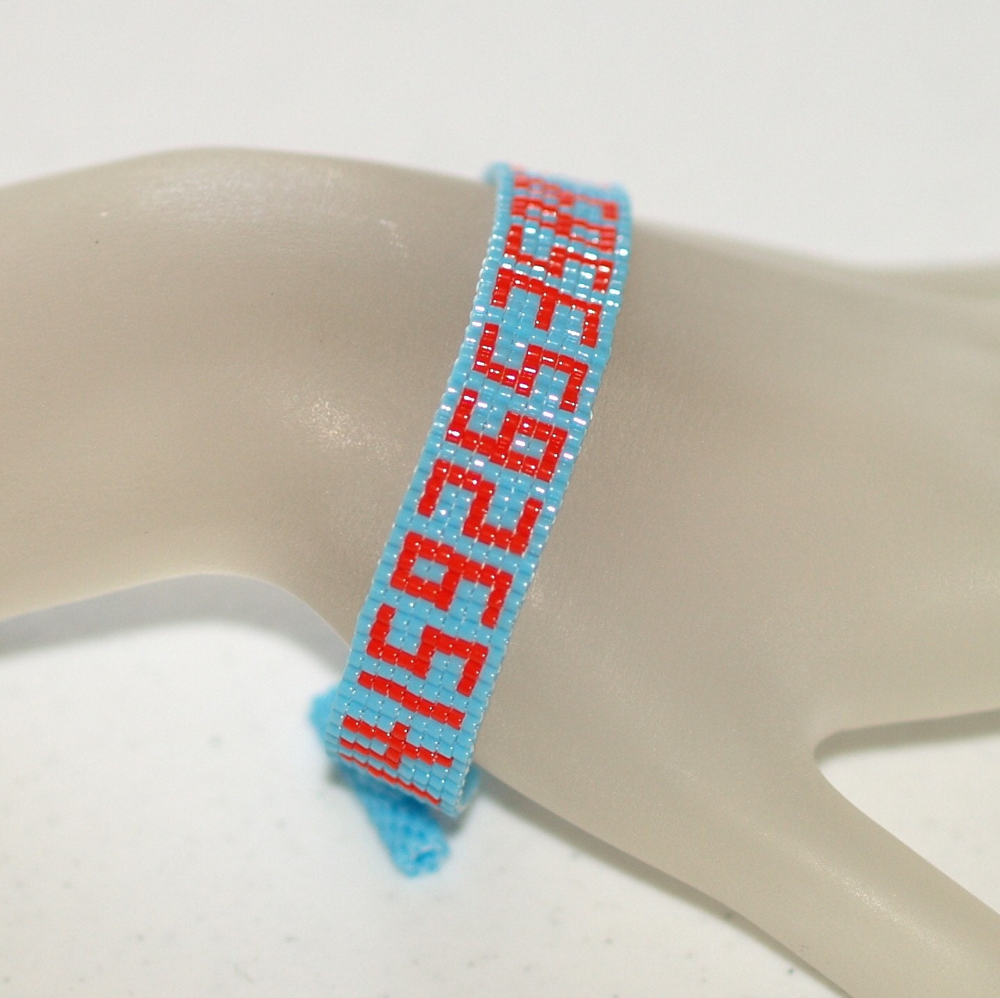 A Piece of Pi / Narrow Beaded Bracelet With Pi Carried to 23 | Etsy