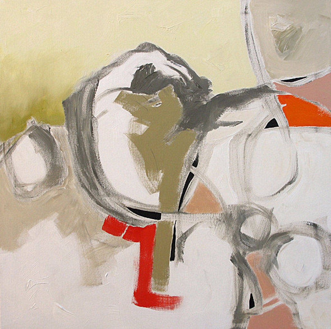 Giclee Print of Abstract Painting Linear Abstract Art Earthtones ...