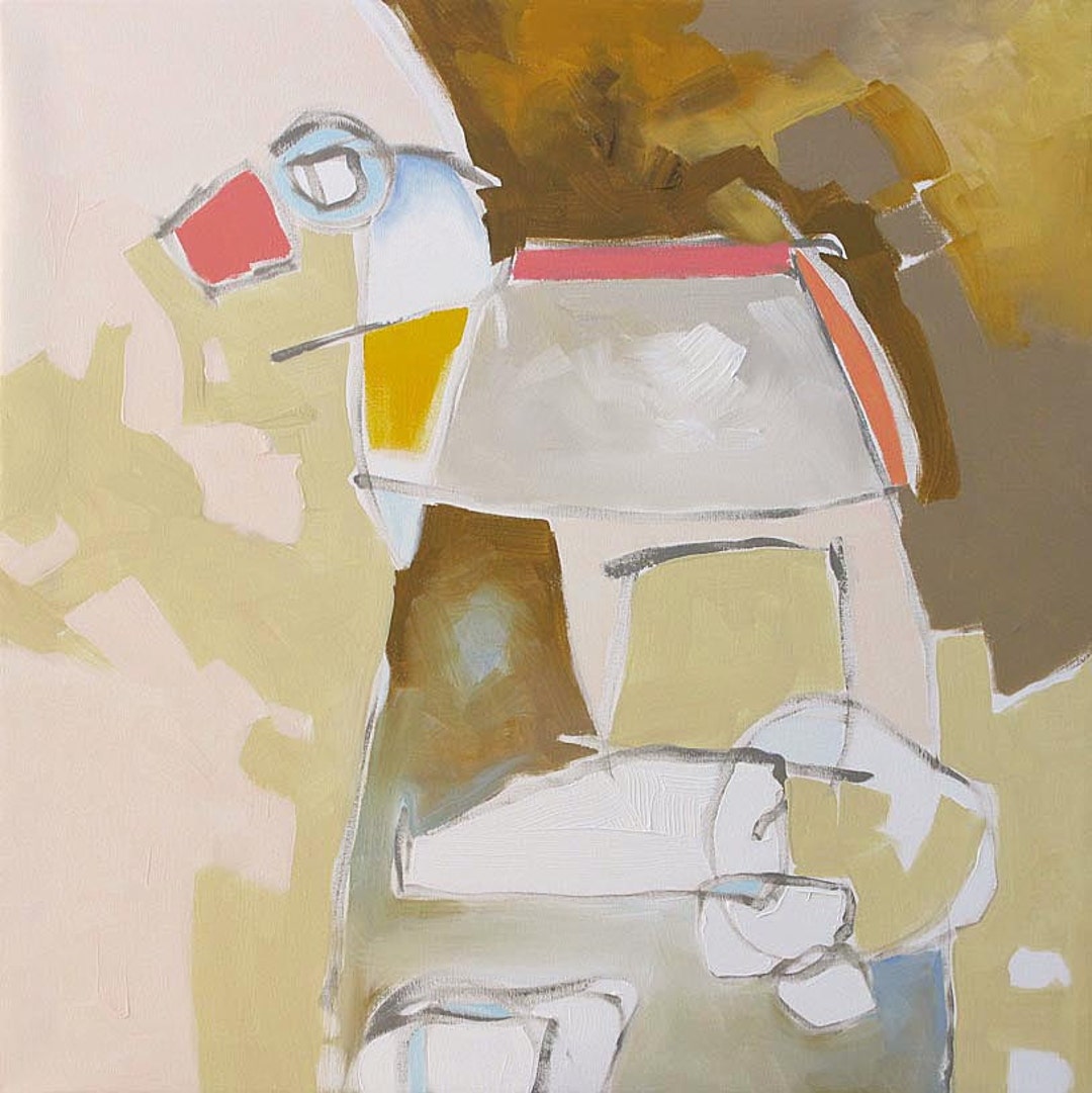 Abstract Painting Giclee Print Linear Abstract Expressionist Painting ...