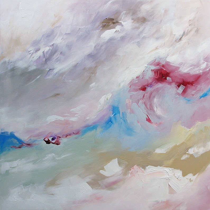 Giclee Print Abstract Painting Pastel Colors Abstract Art Abstract ...