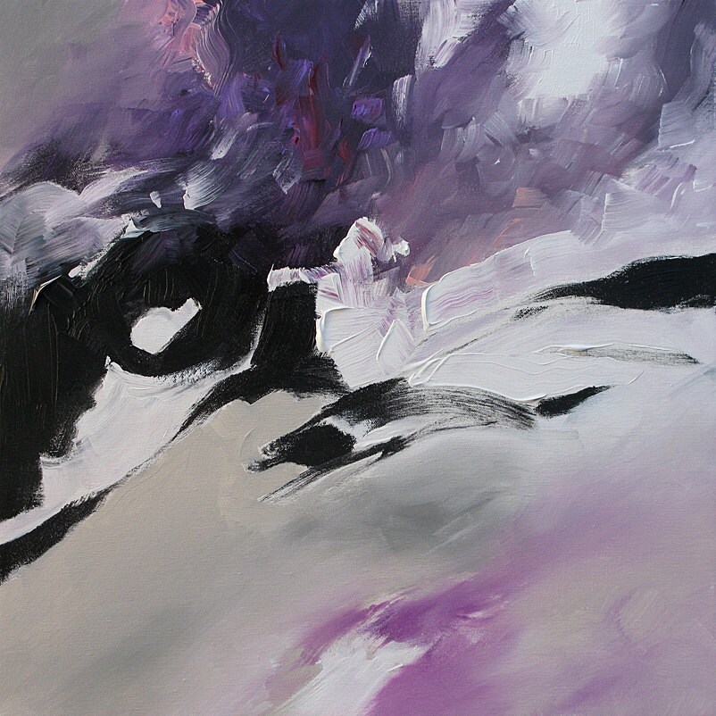 Purple Abstract Painting Giclee Print From Original Abstract - Etsy