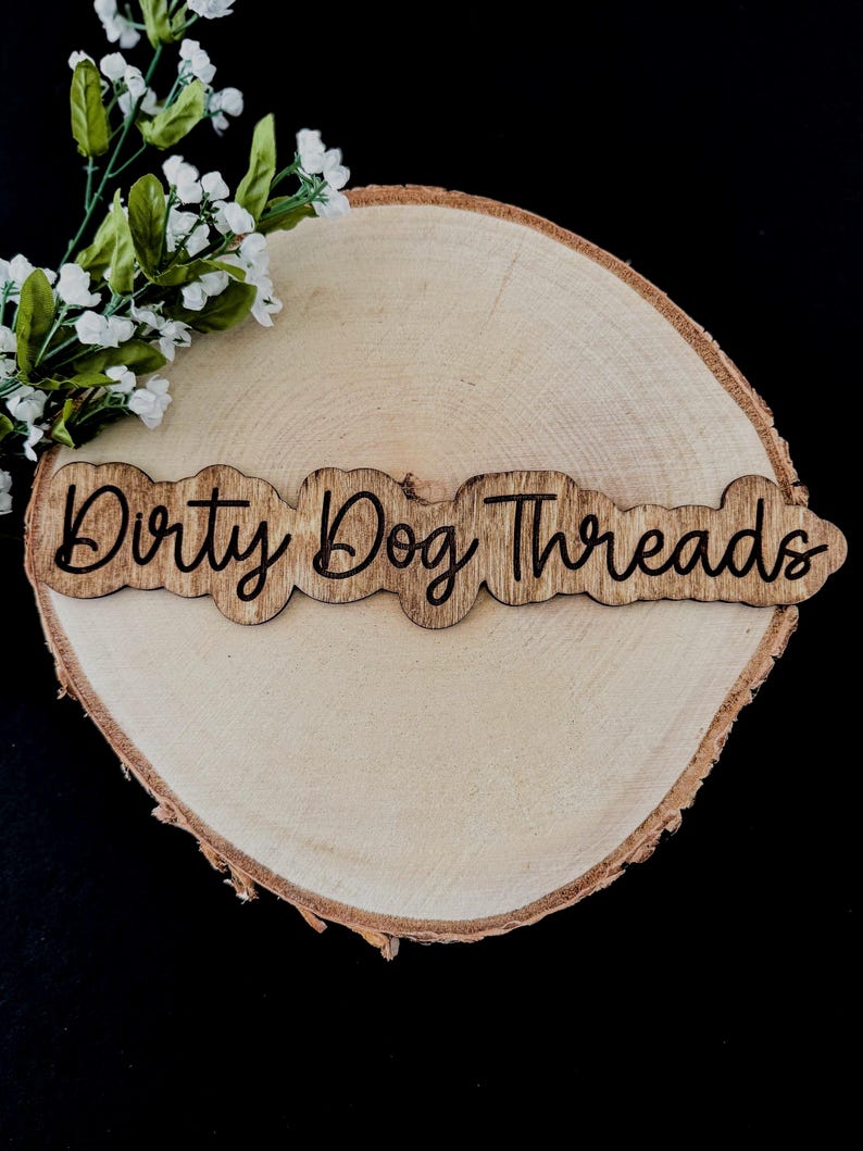 Engraved Wooden Logo Watermark, Photo Prop, Social Media Nameplate ...