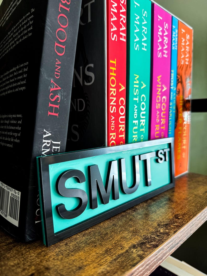 Library Smut Street Sign, Bookshelf Sign, 3D, Bookish Decor., Book ...