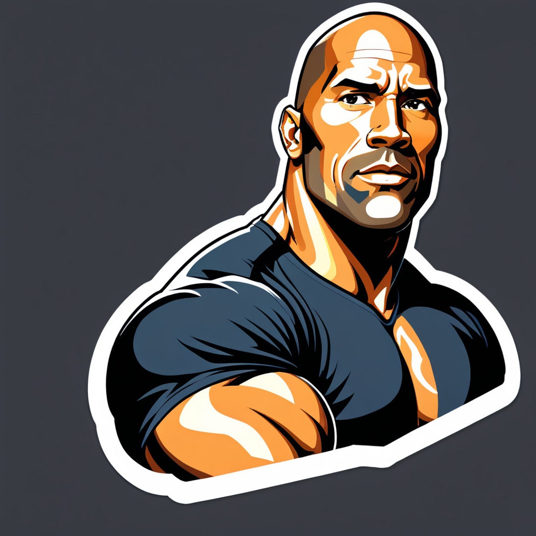 Dwayne Johnson -the ROCK Sticker Digital - Etsy