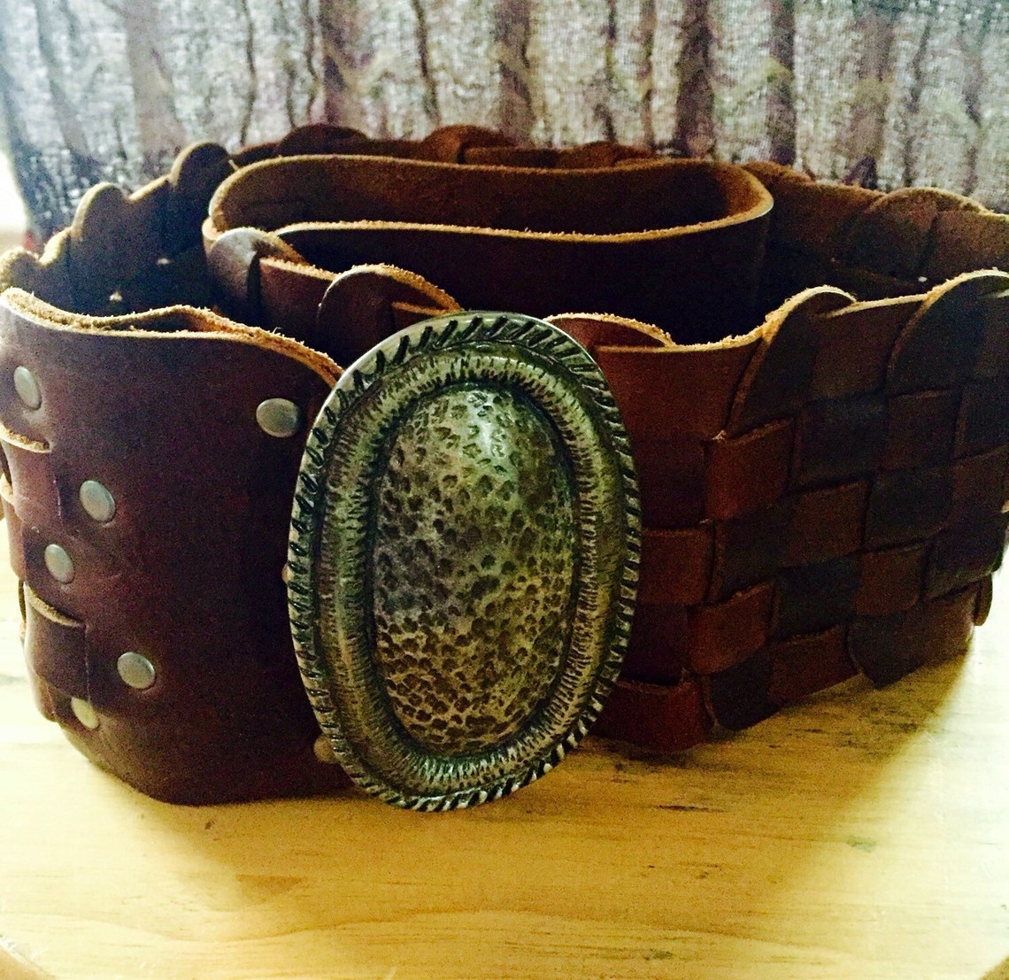 Vintage Leather Belt/ Bohemian Leather Belt/vintage Boho Belt/ - Etsy