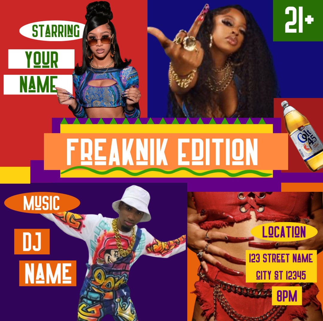 Freaknik Party Invite Flyers - Etsy
