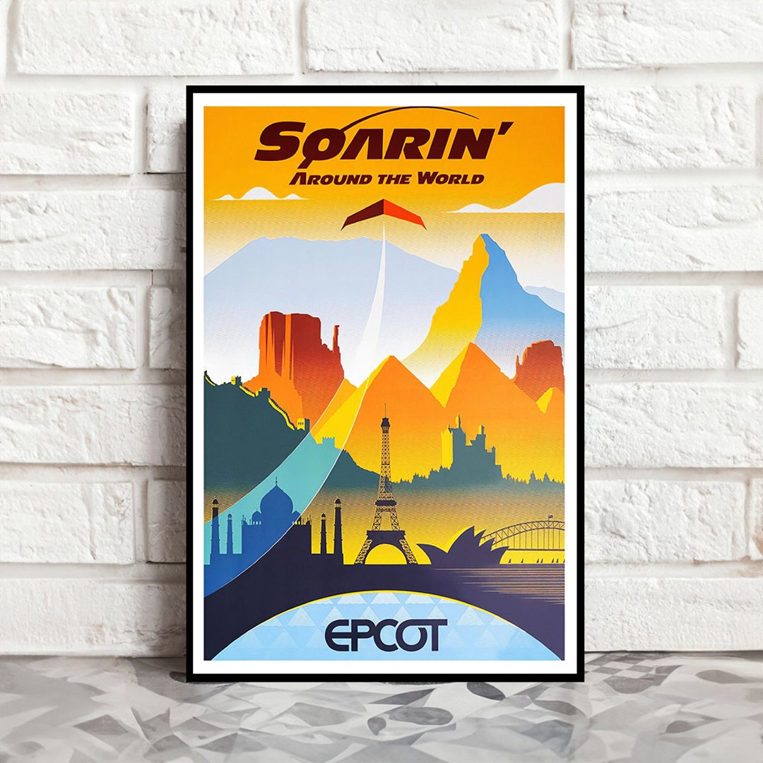 Disney Epcot Center Attraction Poster, Vintage Wall Art, Poster for ...