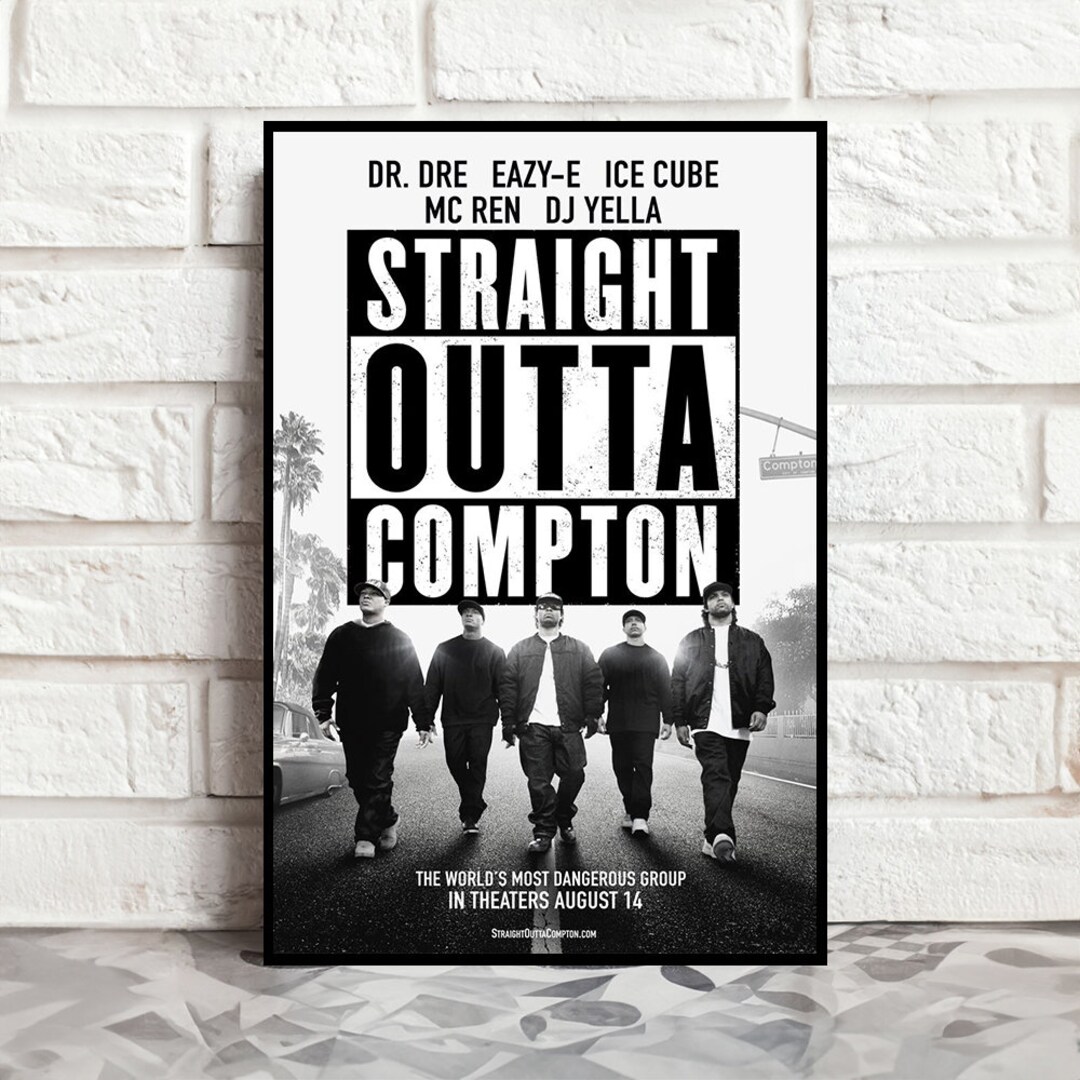 NWA Straight Outta Compton Movie Poster, Gift Home Decor, A5 A4 A3 A2 ...