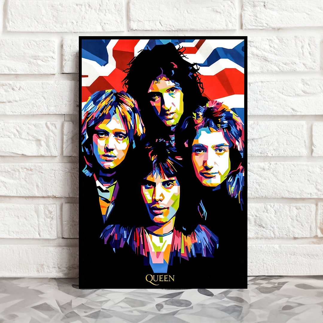 Queen Band Poster Freddie Mercury Music Rock, Music Wall Art, Poster ...