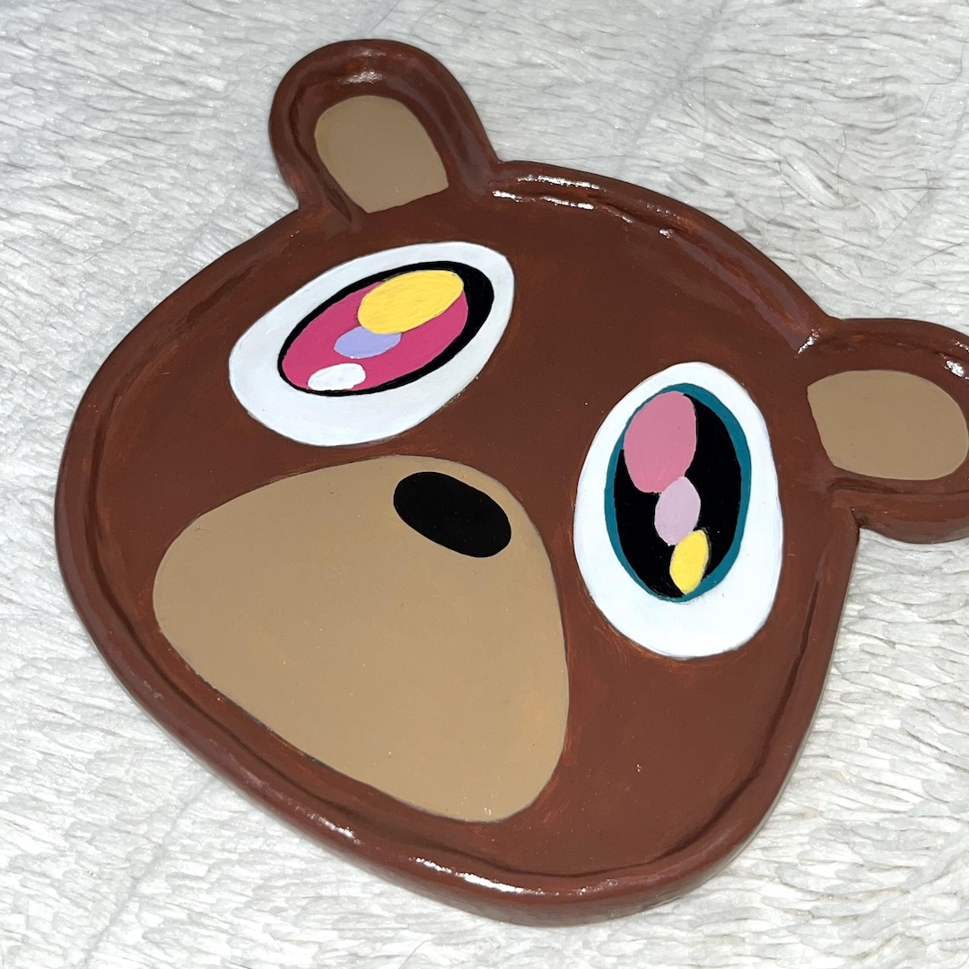 KANYE WEST BEAR Dropout Bear Merch Rap Aesthetic Handmade Clay Ashtray ...