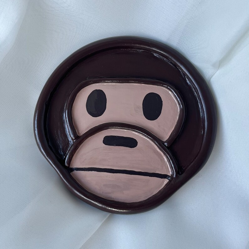 BABY MILO Logo Monkey Aesthetic Handmade Clay Ashtray Bape Custom Y2k ...
