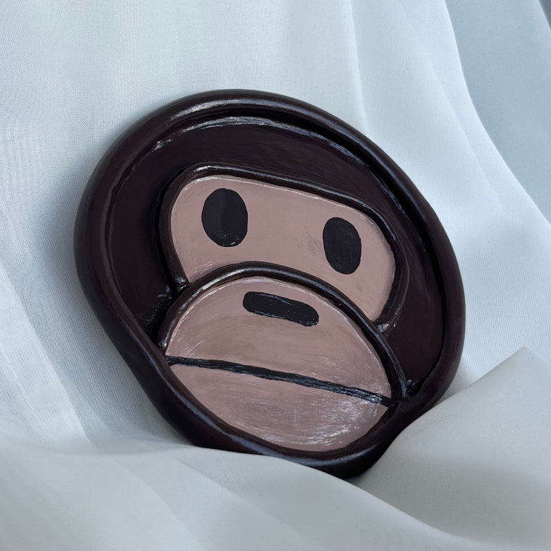 BABY MILO Logo Monkey Aesthetic Handmade Clay Ashtray Bape Custom Y2k ...