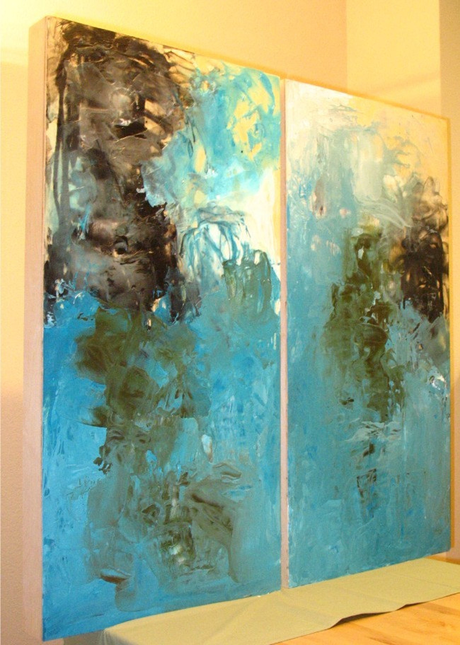 Original Paintings Abstract Encaustic Mixed Media Art by Aisyah Ang ...