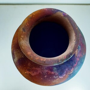 Copper Matt Raku Vase , Large Vase , 2.5 Liters Volume , Pottery ...
