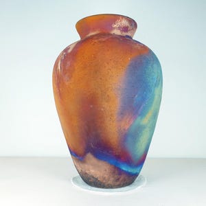 Copper Matt Raku Vase , Large Vase , 2.5 Liters Volume , Pottery ...