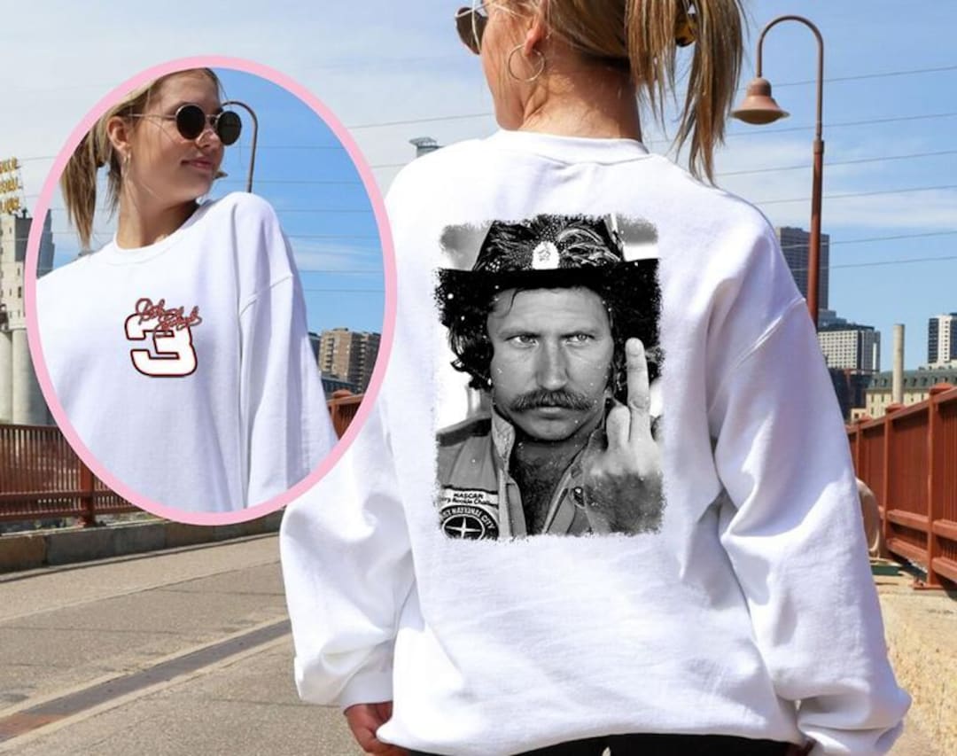 Two Side Dale Earnhardt Middle Finger Hoodie, Racing Fan Sweatshirt ...