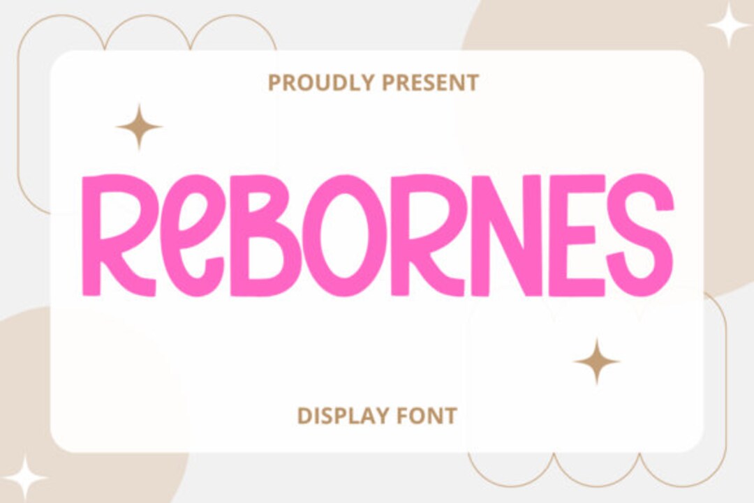 Rebornes Font, Handwritten Font, Wedding Font, Modern Font, Display ...