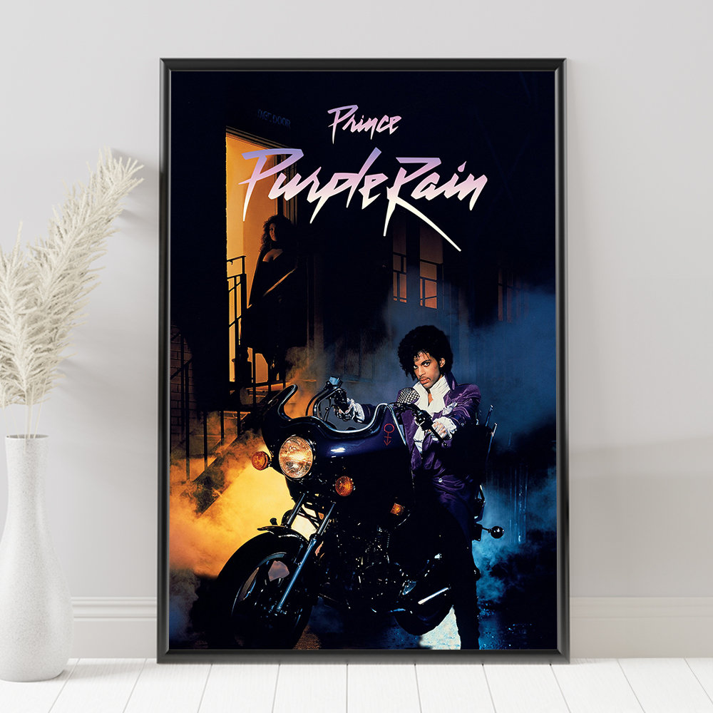 Prince Purple Rain Movie Poster, Movie Poster, Canvas Material Poster ...