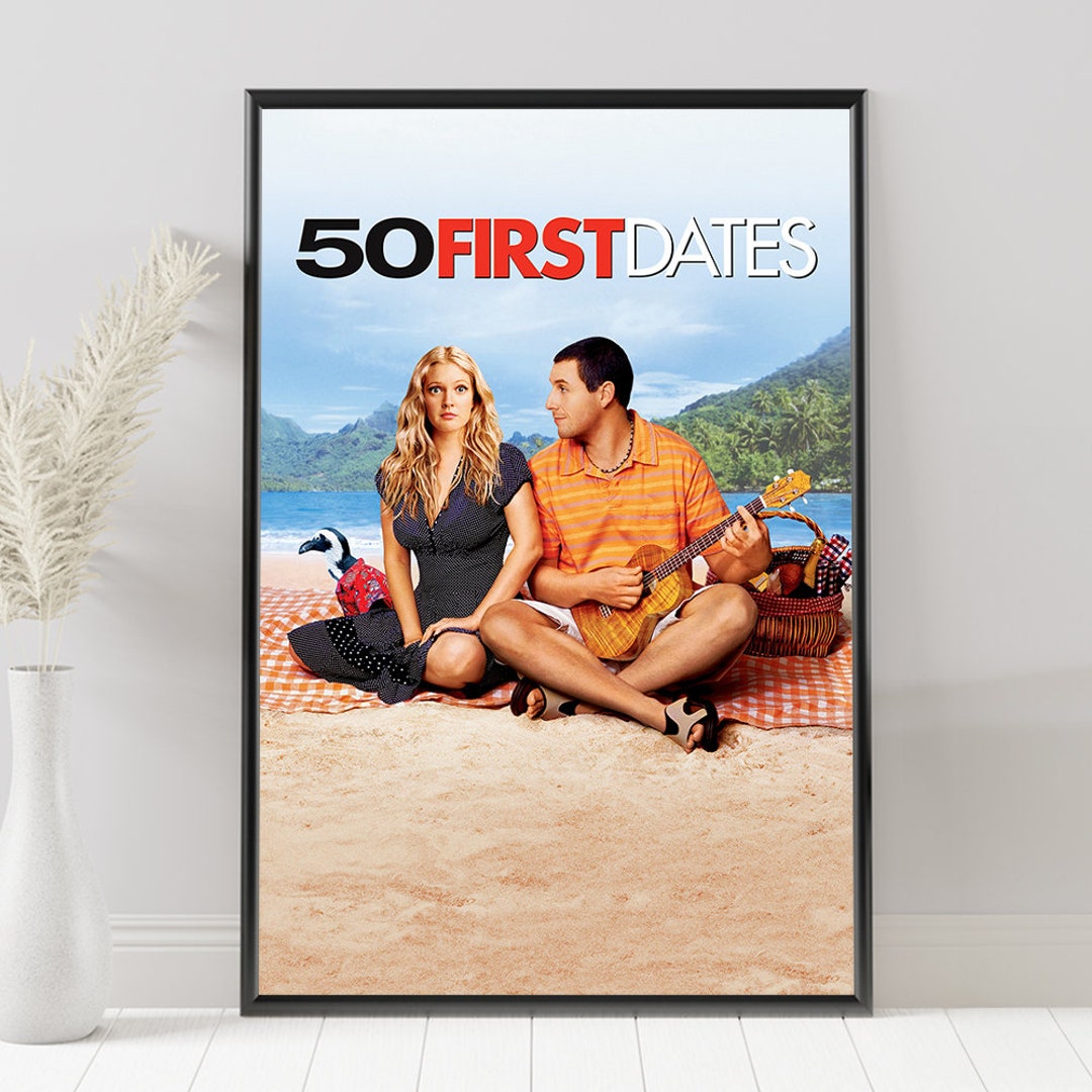 50 First Dates Movie Poster, Canvas Material Poster, High Quality Print ...