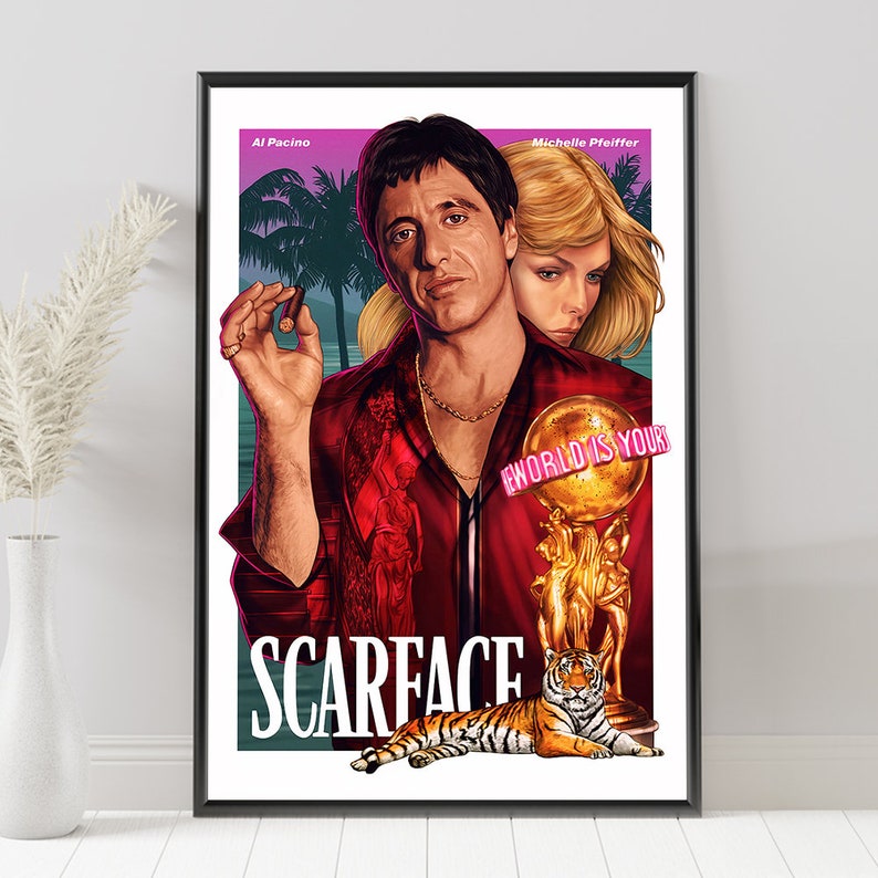 Scarface Movie Poster, Canvas Material Poster, High Quality Print ...