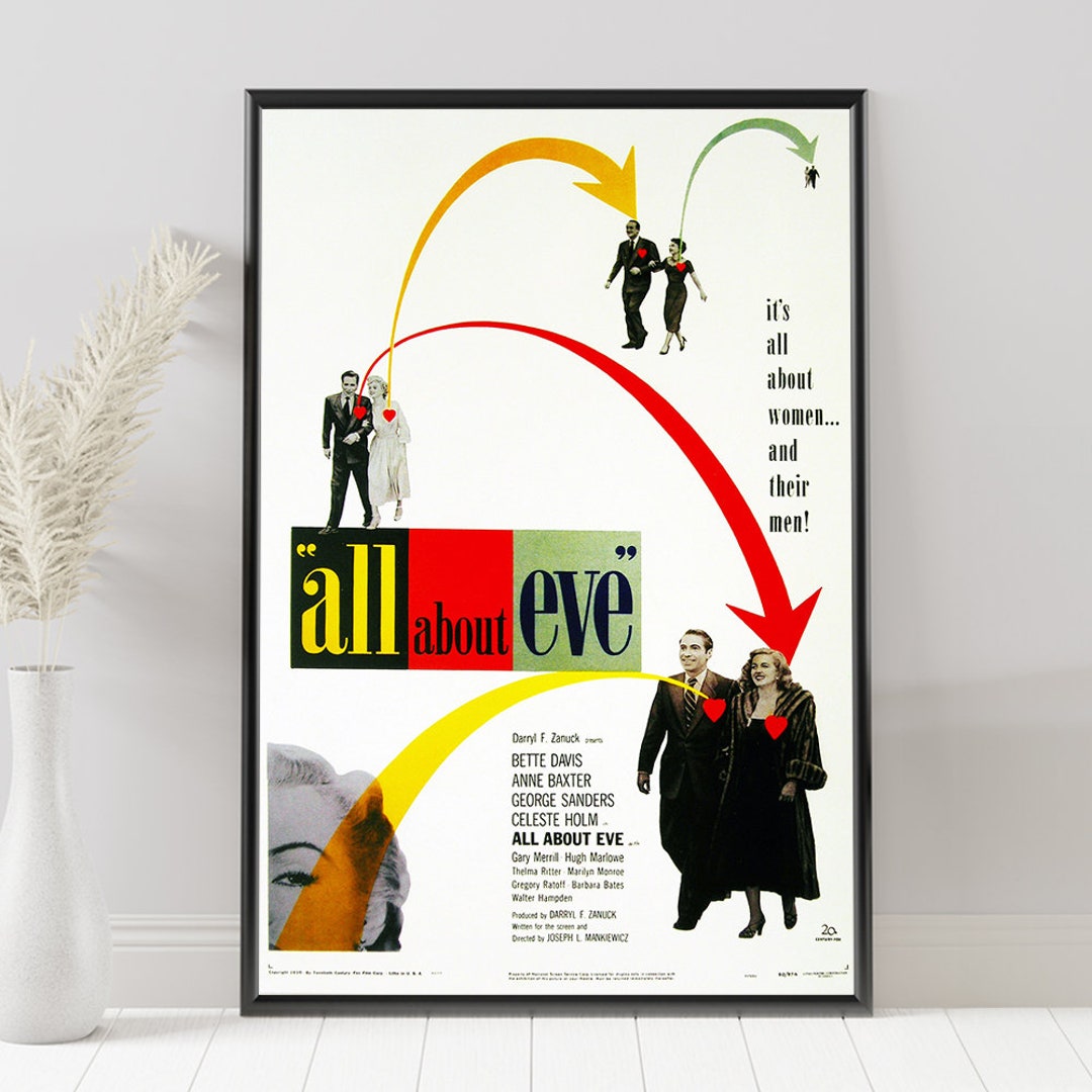 All About Eve Movie Poster, Canvas Material Poster, High Quality Print ...
