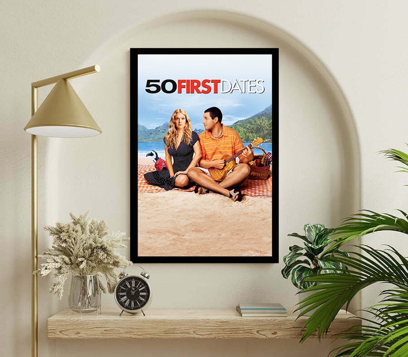 50 First Dates Movie Poster, Canvas Material Poster, High Quality Print ...