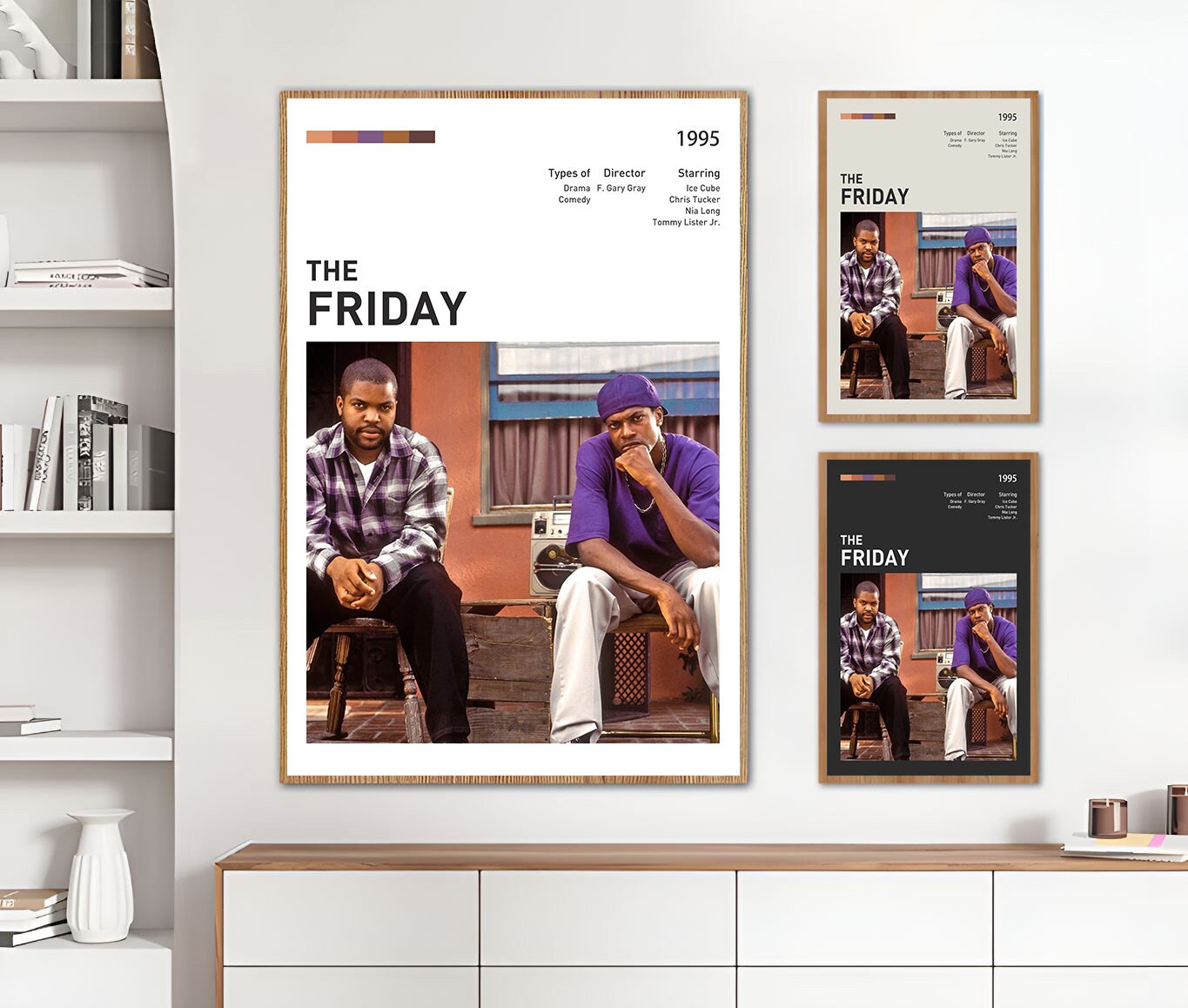 Friday Movie Poster Minimalist Midcentury Poster Wall Art Print Retro ...