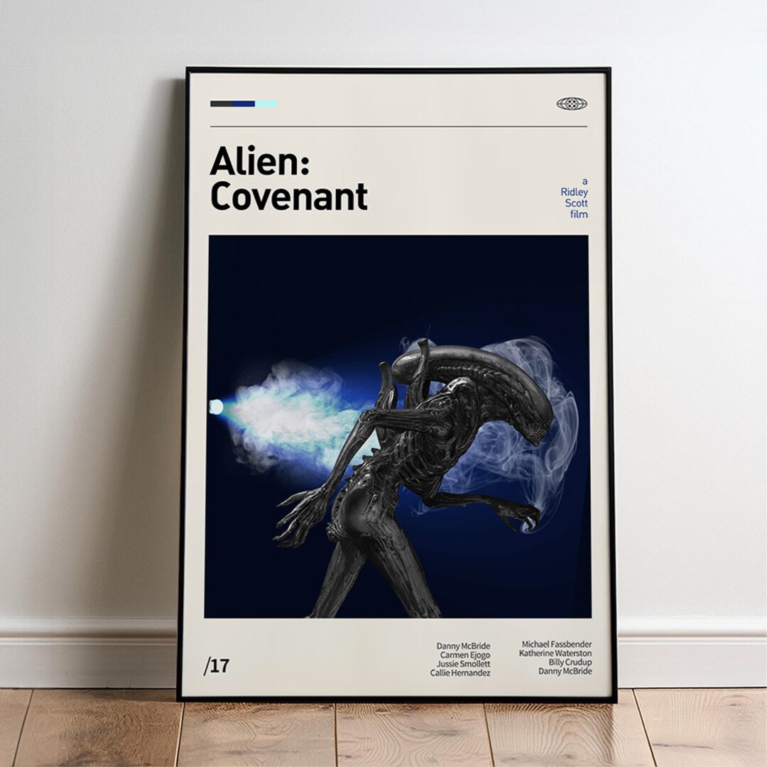 Alien Covenant Movie Poster Minimalist Wall Art Print Retro Movie ...