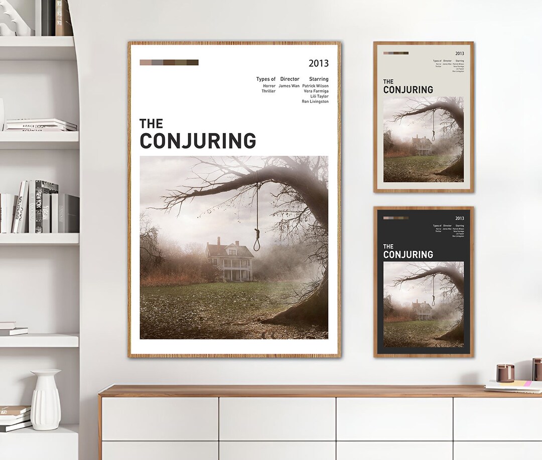 The Conjuring Movie Poster Minimalist Midcentury Poster Wall Art Print ...