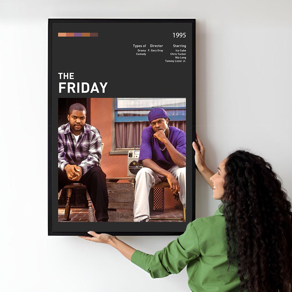 Friday Movie Poster Minimalist Midcentury Poster Wall Art Print Retro ...