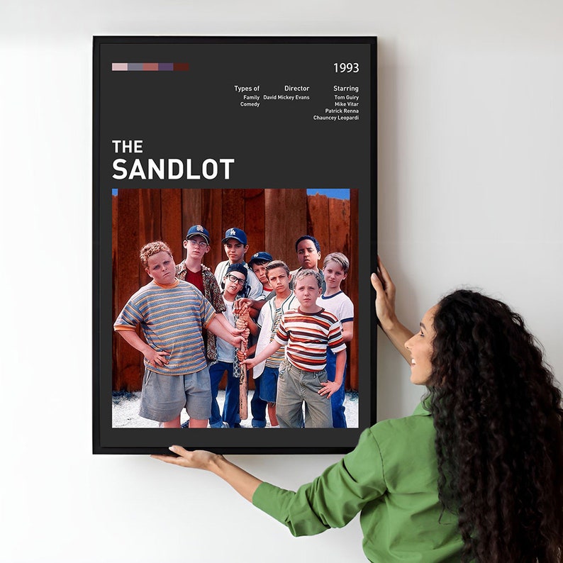 The Sandlot Movie Poster Minimalist Midcentury Poster Wall Art Print ...
