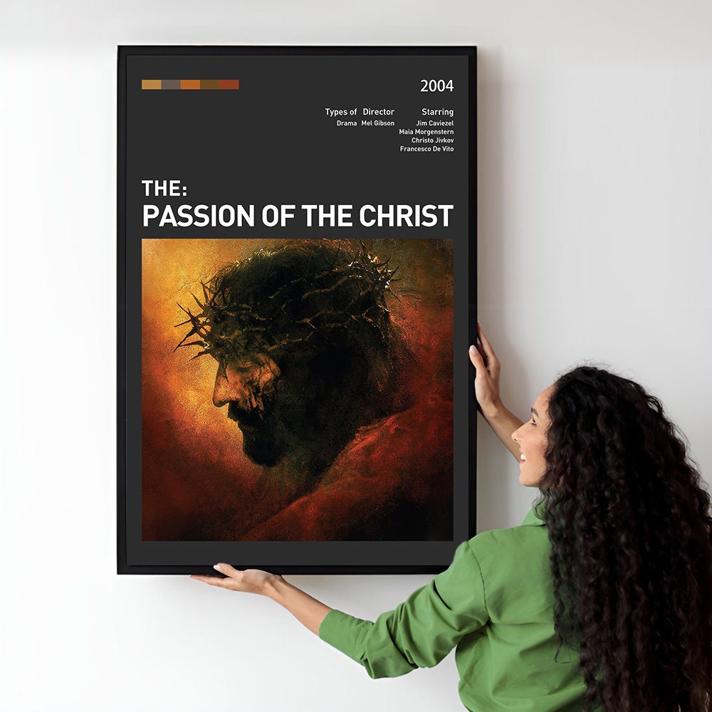 The Passion of the Christ Movie Poster Minimalist Midcentury Poster ...
