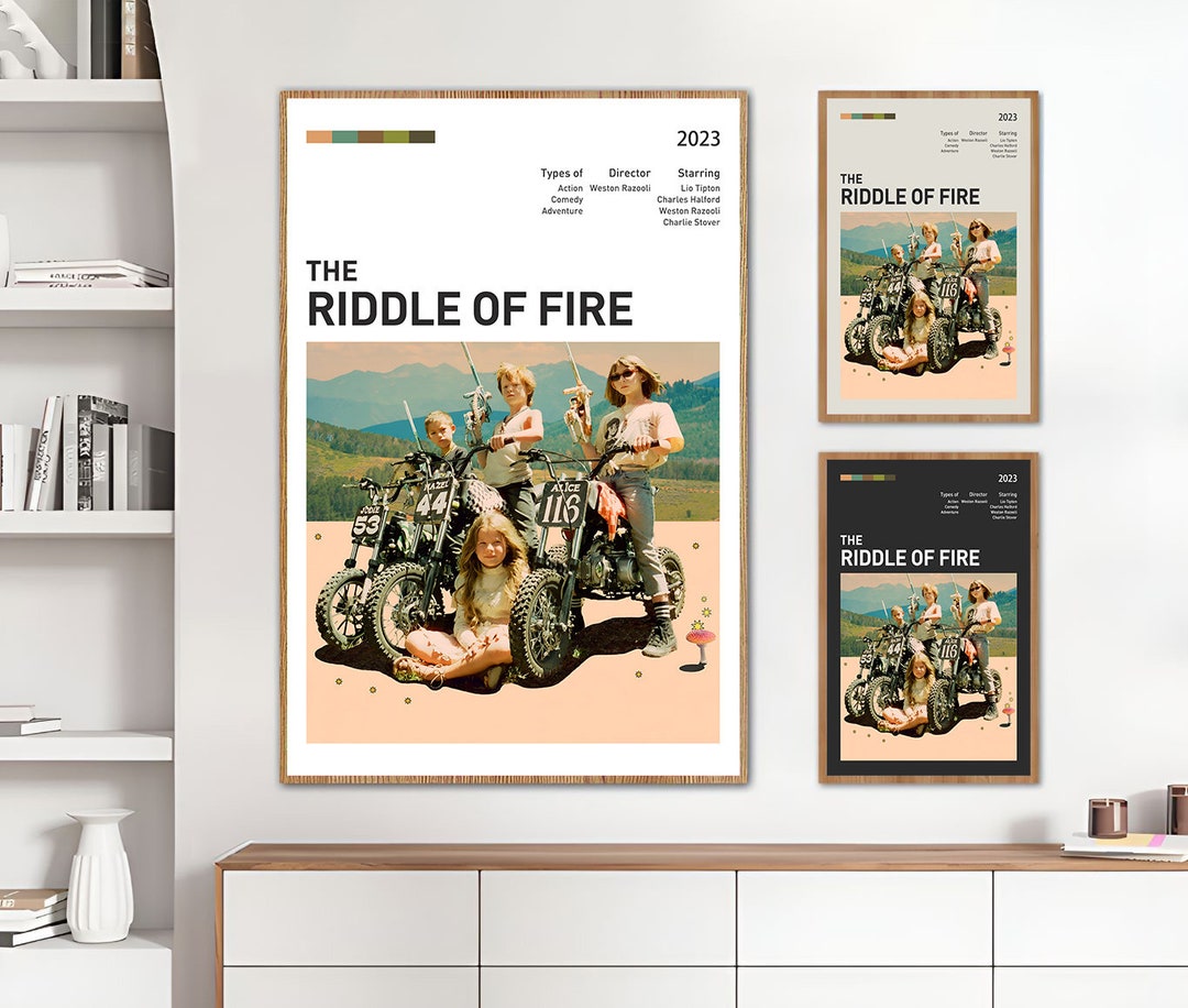 Riddle of Fire Movie Poster Minimalist Midcentury Poster Wall Art Print ...