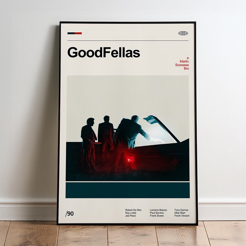 Digital Goodfellas Movie Poster Minimalist Midcentury Poster Wall Art ...
