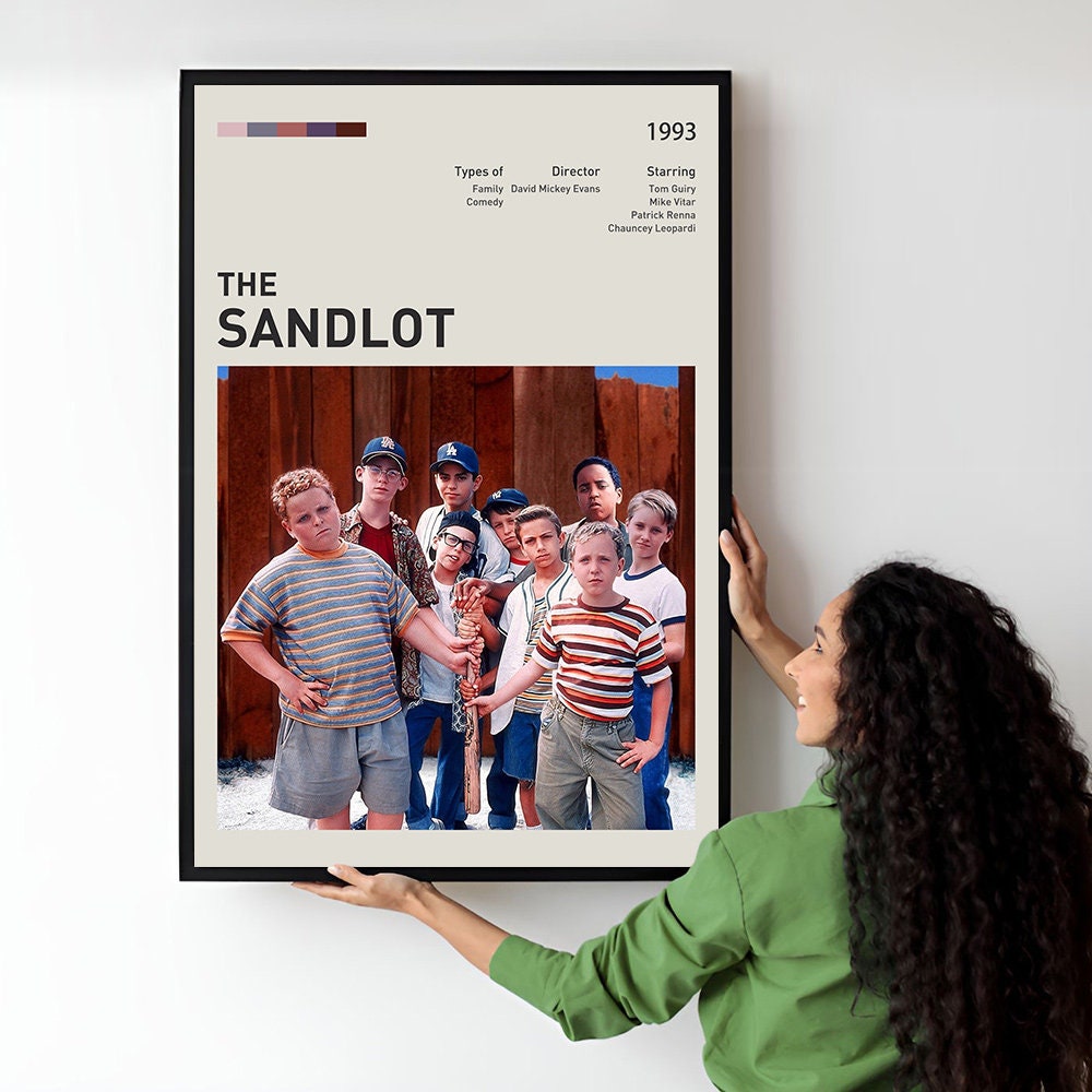The Sandlot Movie Poster Minimalist Midcentury Poster Wall Art Print ...