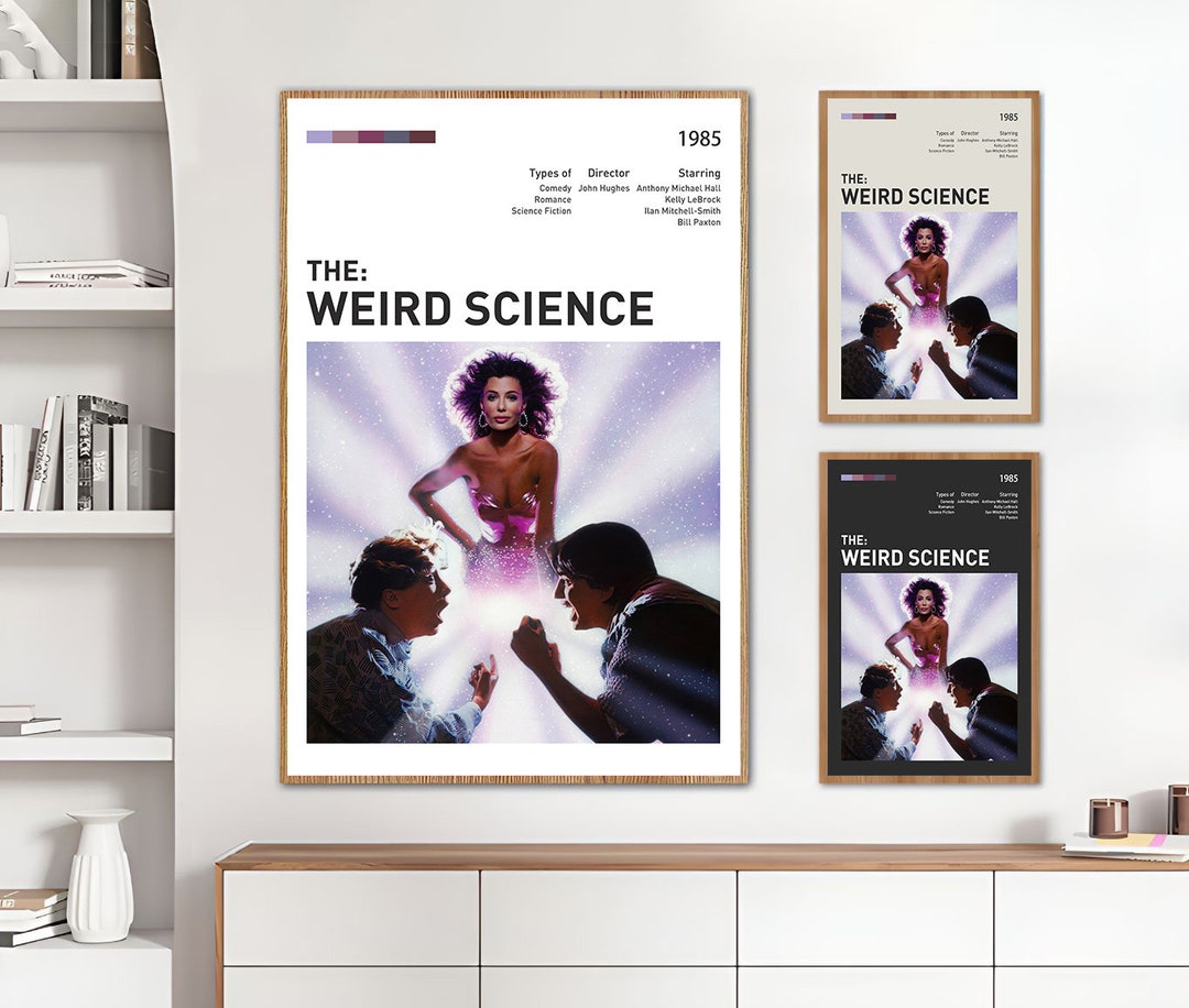Weird Science Movie Poster Minimalist Midcentury Poster Wall Art Print ...