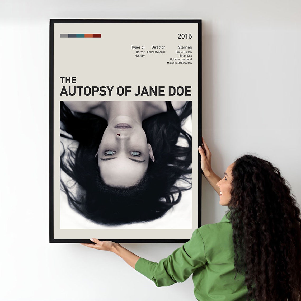 The Autopsy of Jane Doe Movie Poster Minimalist Midcentury Poster Wall ...