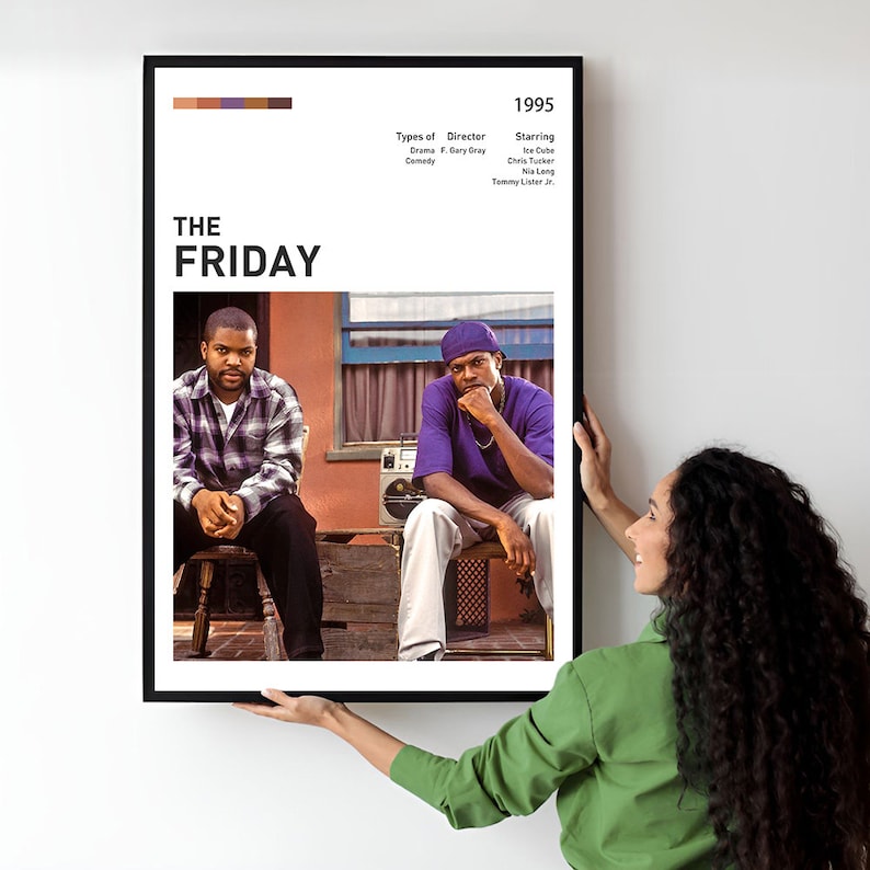 Friday Movie Poster Minimalist Midcentury Poster Wall Art Print Retro ...