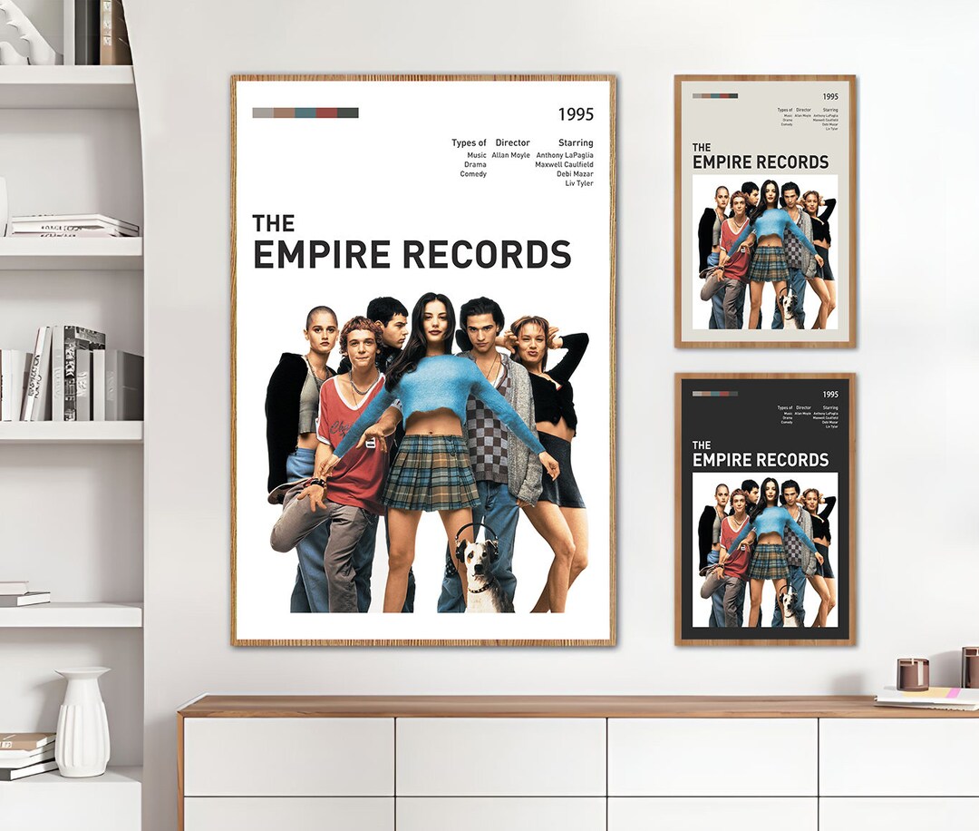 Empire Records Movie Poster Minimalist Midcentury Poster Wall Art Print ...