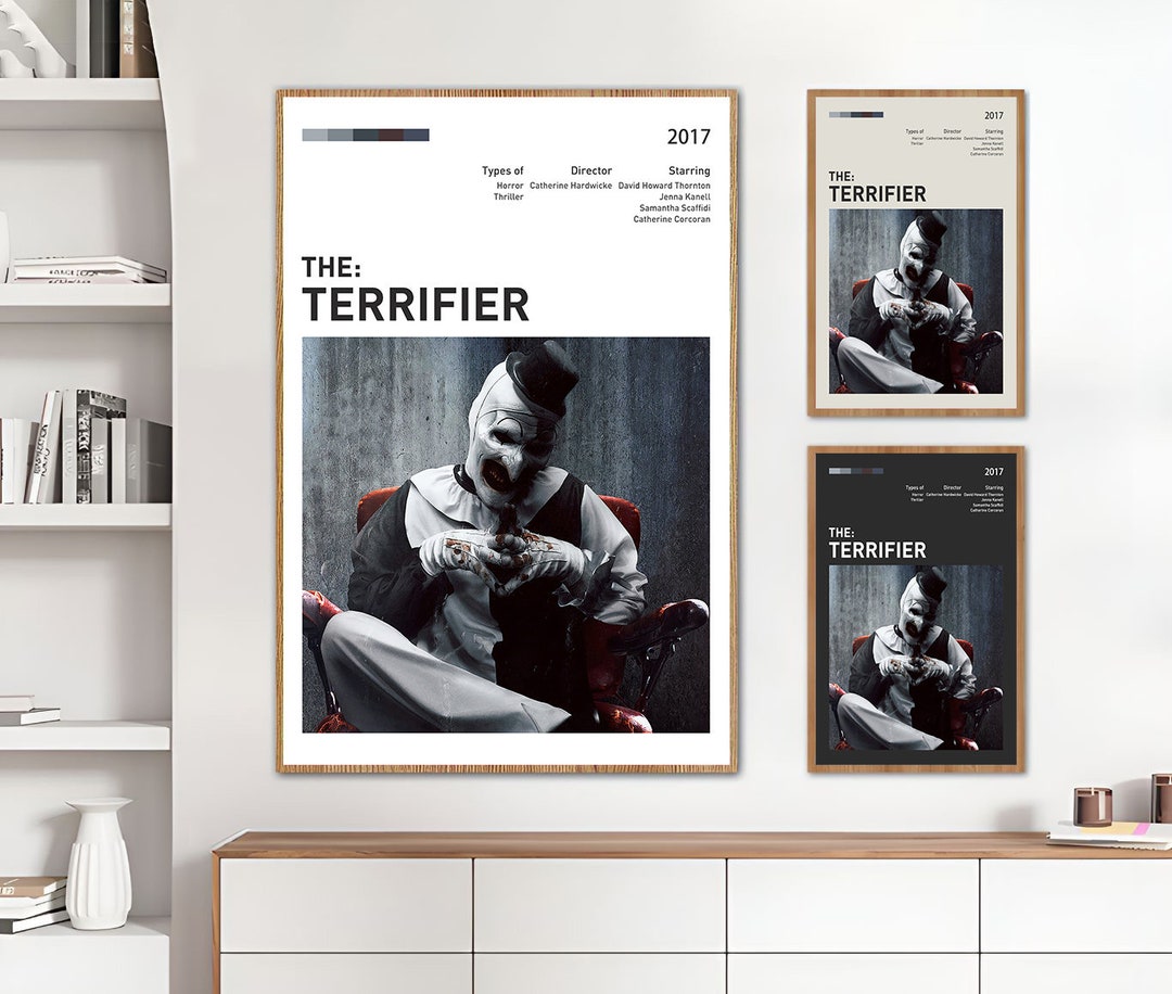 Terrifier Movie Poster Minimalist Midcentury Poster Wall Art Print ...