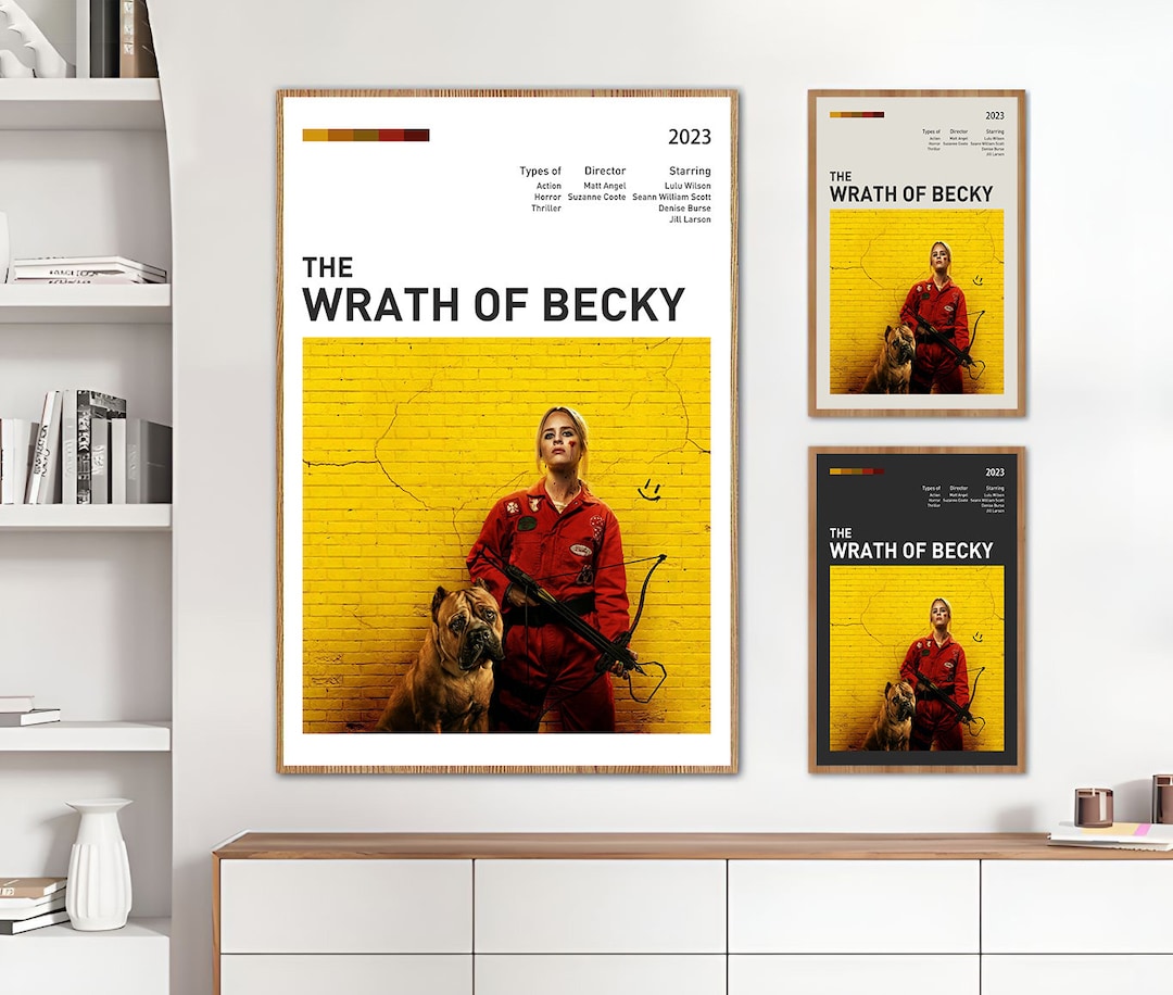 The Wrath of Becky Movie Poster Minimalist Midcentury Poster Wall Art ...