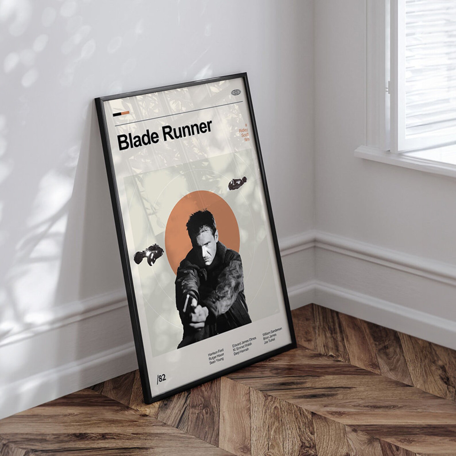 Blade Runner 1982 Movie Poster Minimalist Midcentury Poster Wall Art ...