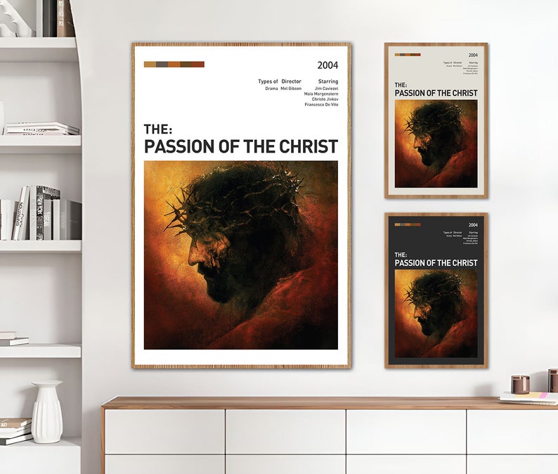 The Passion of the Christ Movie Poster Minimalist Midcentury Poster ...