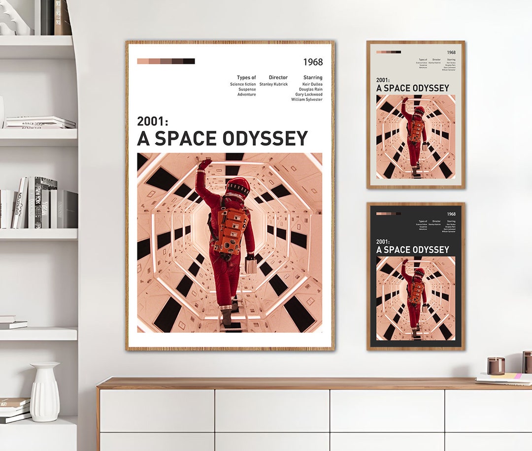 2001 A Space Odyssey Movie Poster Minimalist Midcentury Poster Wall Art ...