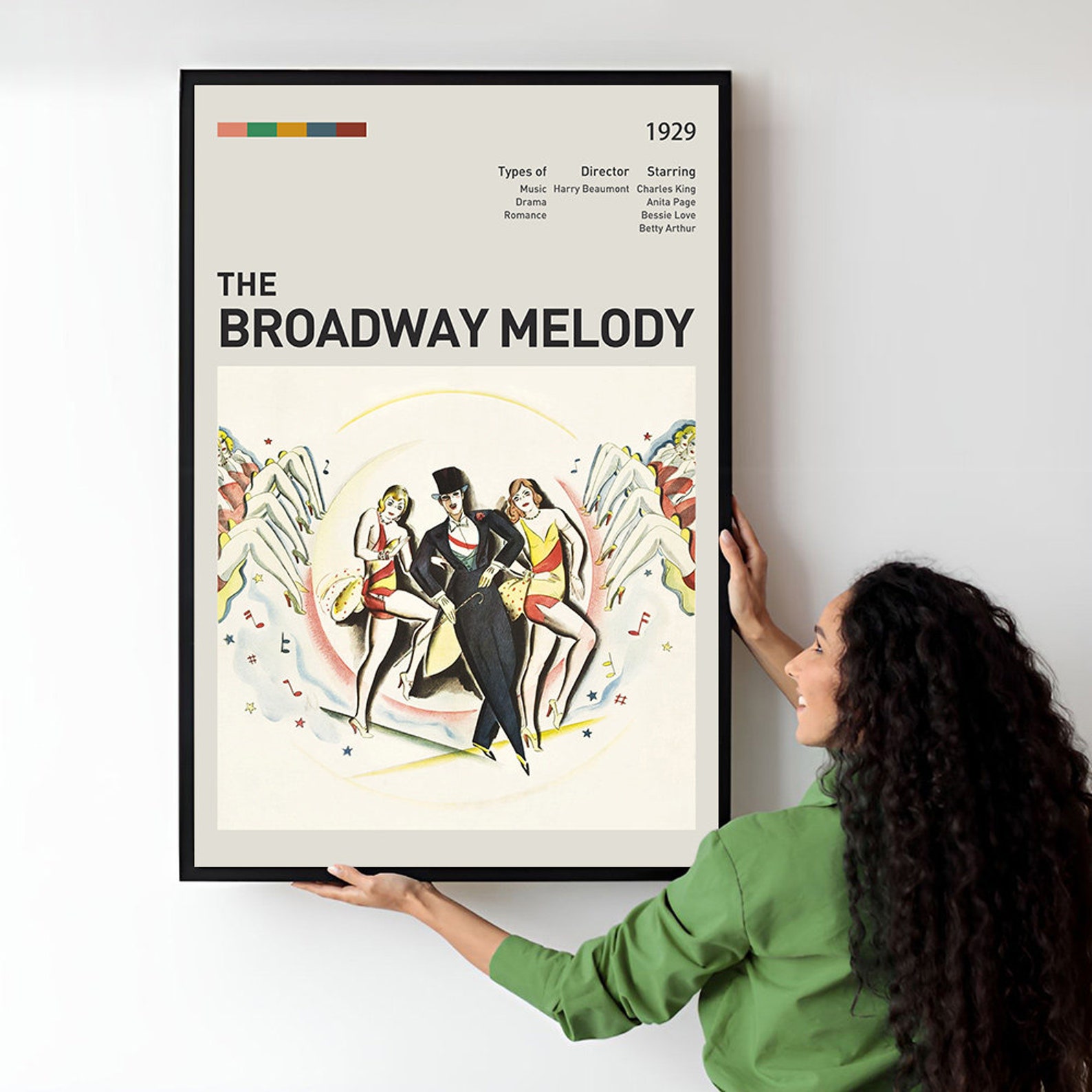 The Broadway Melody Movie Poster Minimalist Midcentury Poster Wall Art ...