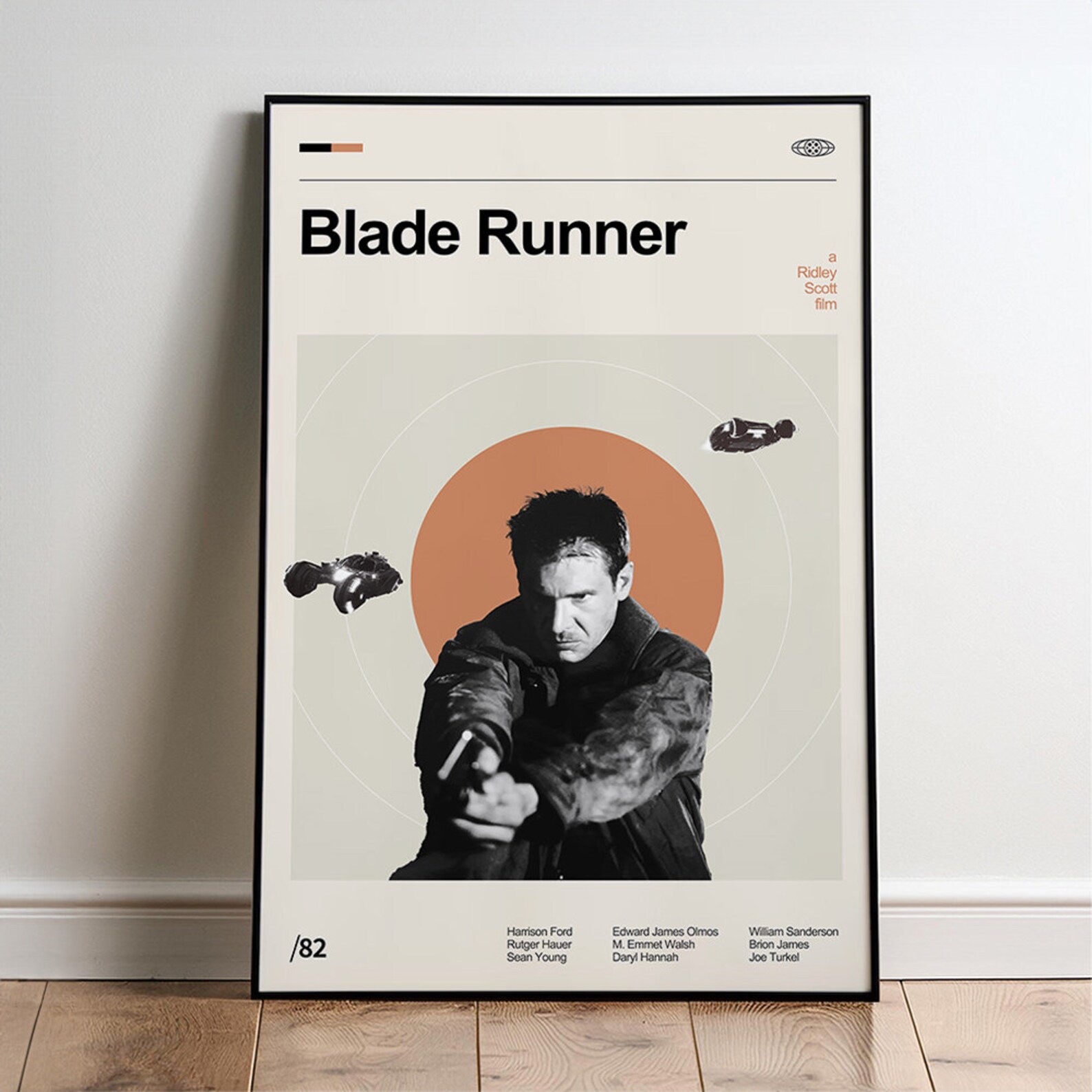 Blade Runner 1982 Movie Poster Minimalist Midcentury Poster Wall Art ...