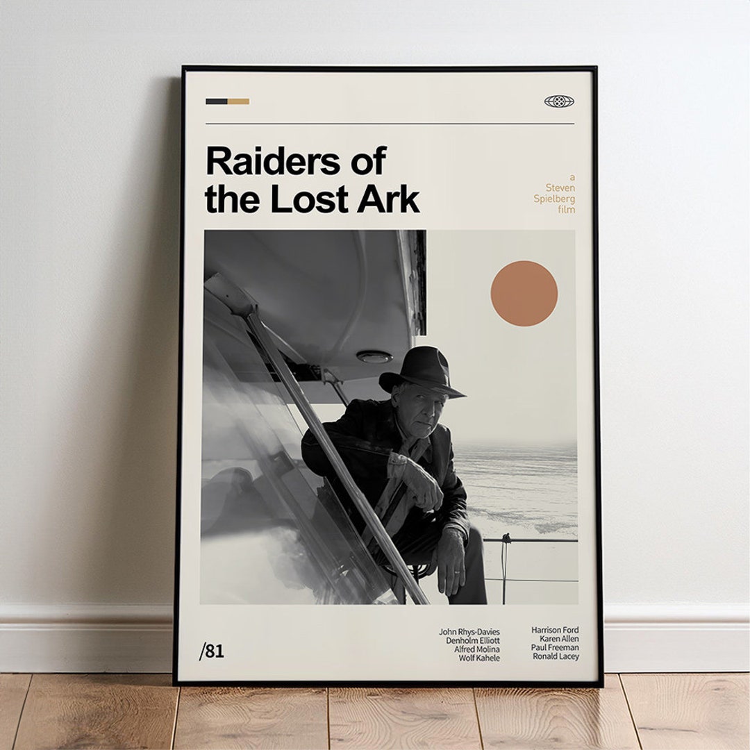Raiders of the Lost Ark Movie Poster Minimalist Midcentury Poster Wall ...