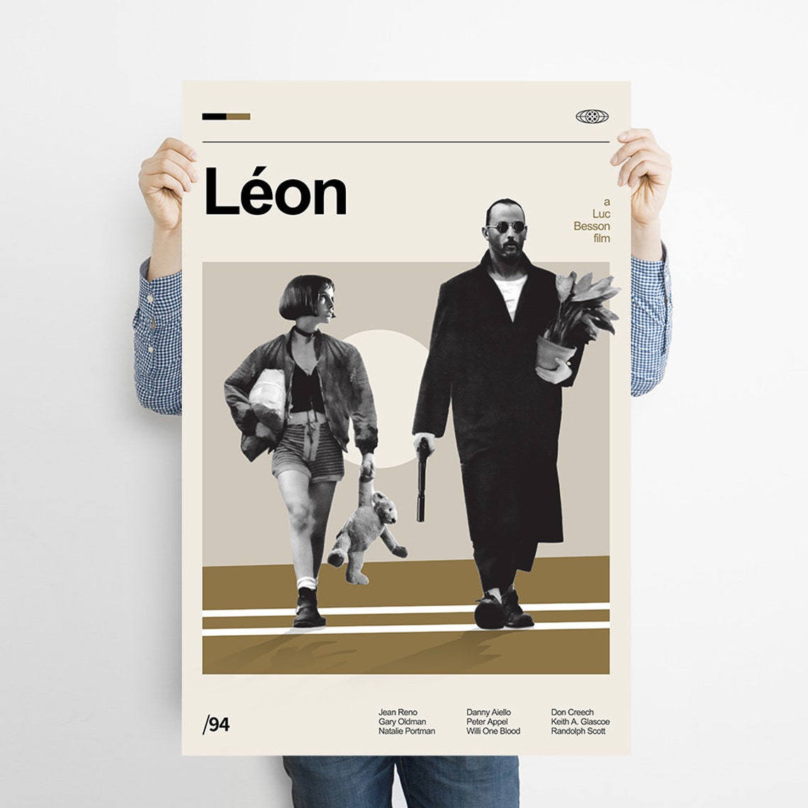 Léon Movie Poster Minimalist Midcentury Poster Wall Art Print Retro ...