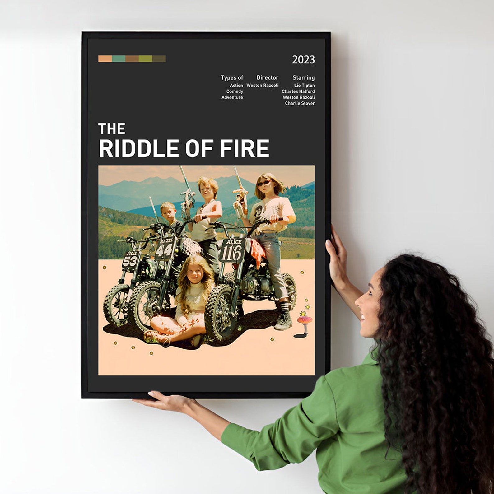 Riddle of Fire Movie Poster Minimalist Midcentury Poster Wall Art Print ...
